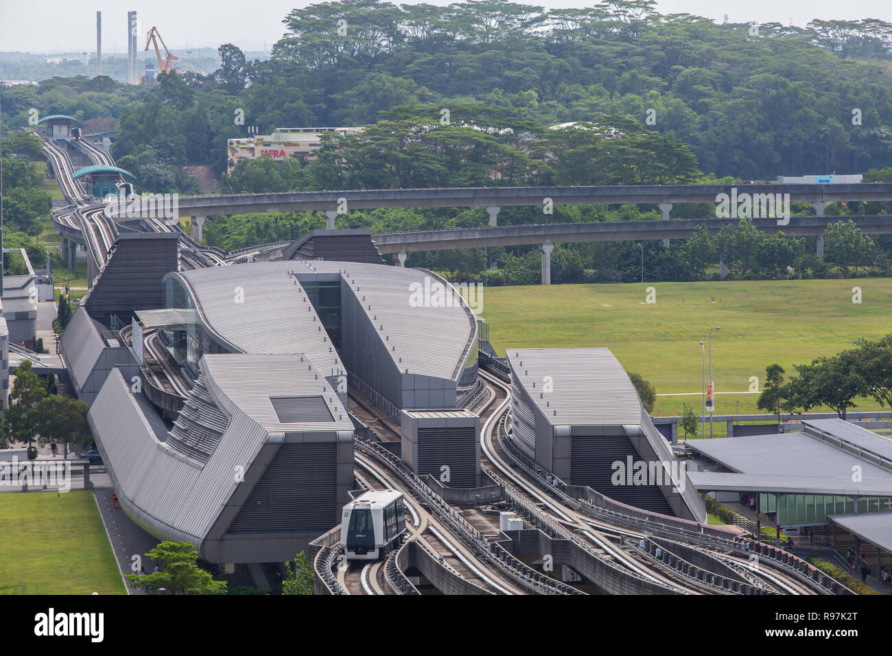 Punggol LRT station, the entire stretch is an automated guideway ...