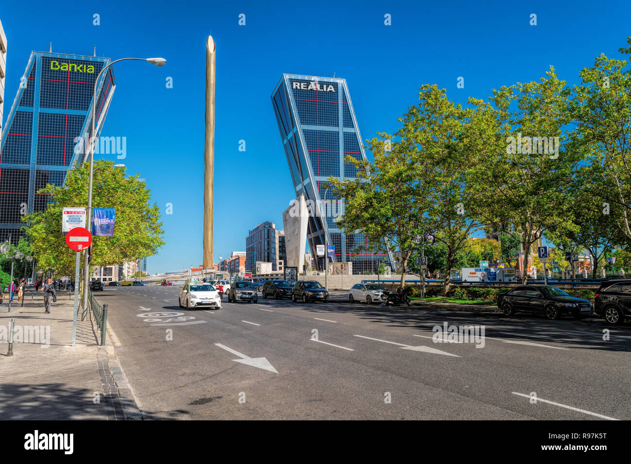 The Puerta de Europa towers (Gate of Europe) in Madrid, Spain Stock ...