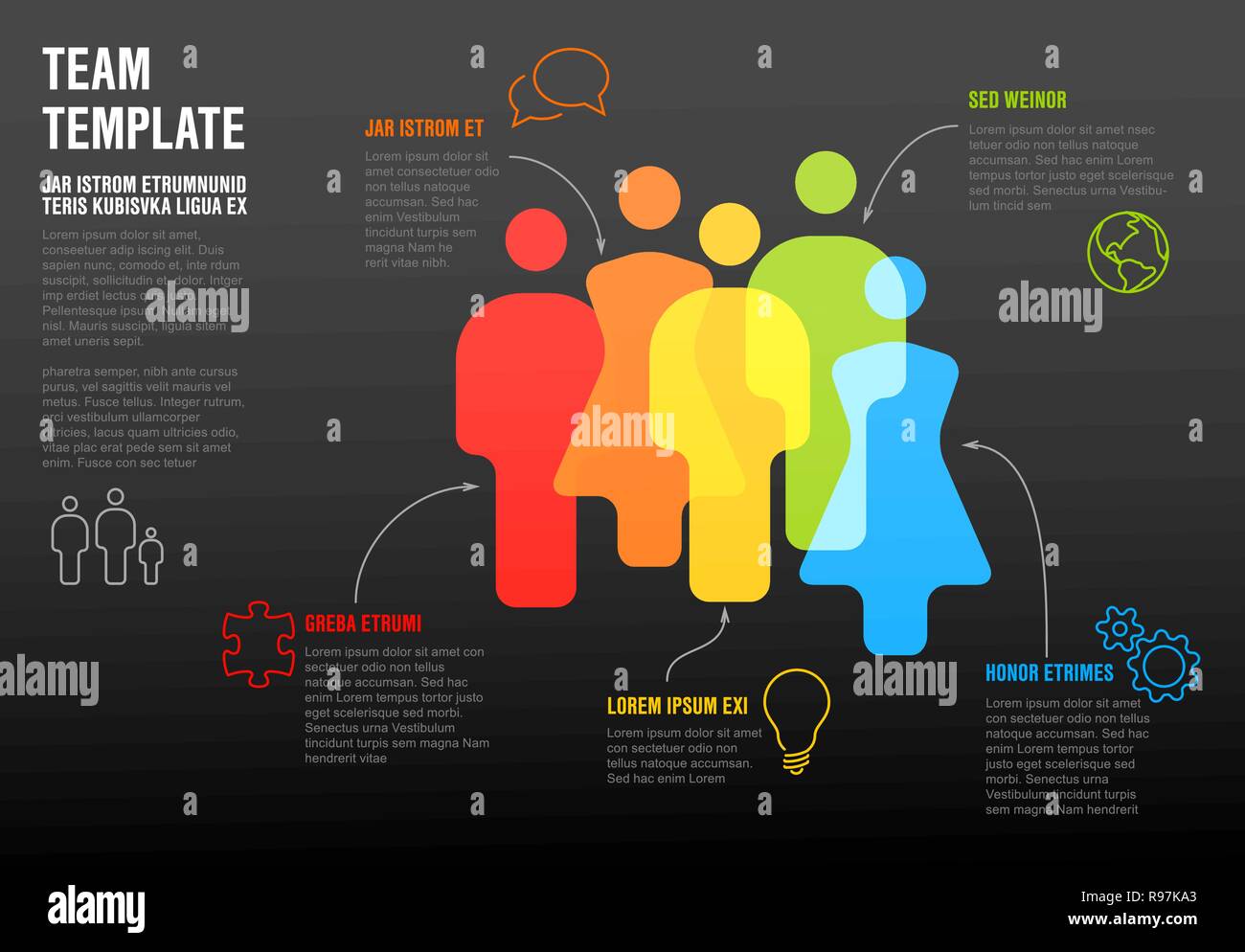 People team infographic template for company overview or hierarchy ...