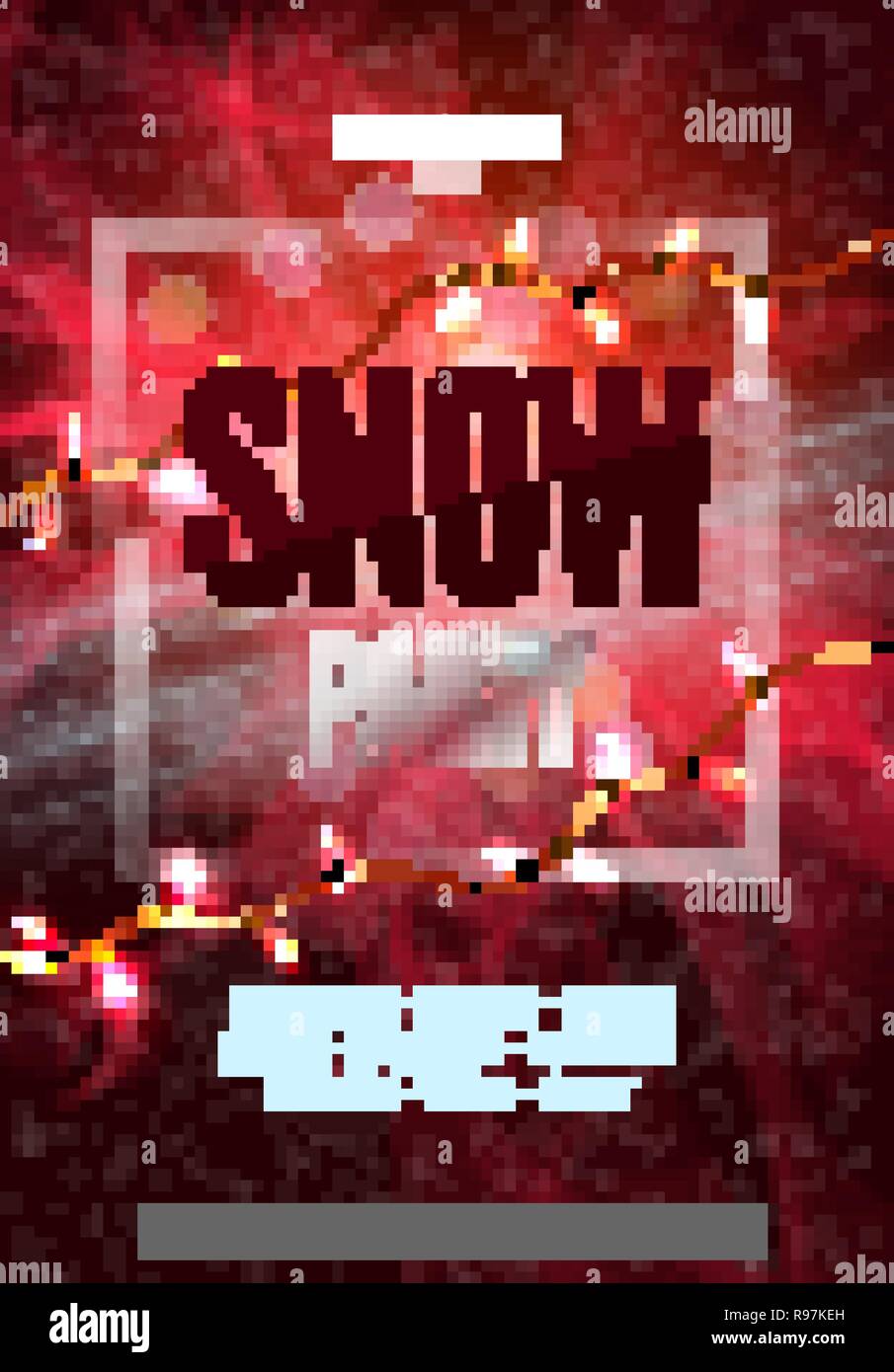 Christmas Snow Party Flyer Poster Placard. Vector eps 10 Stock Vector ...