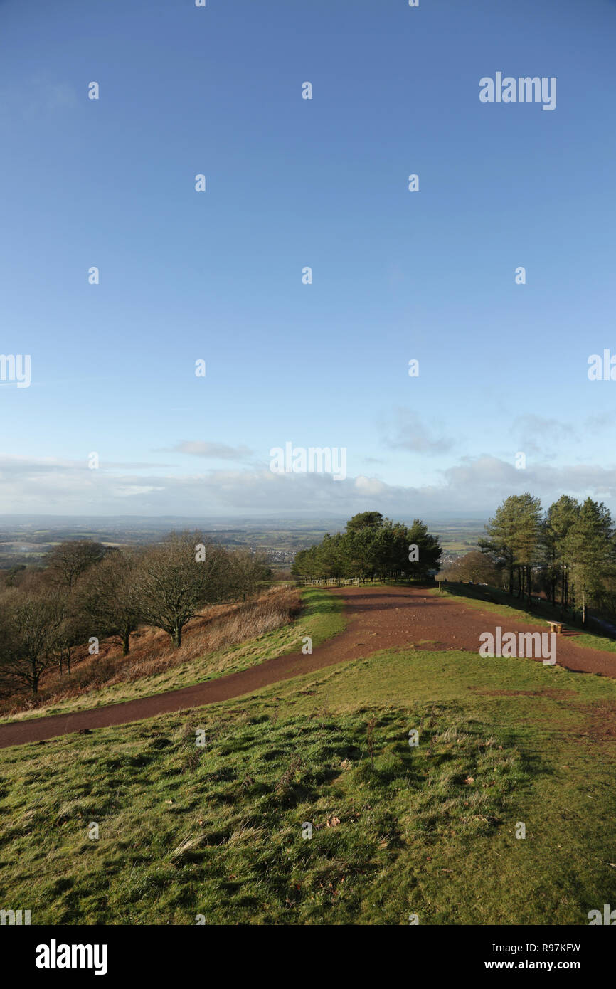 Public paths on the Clent hills, Worcestershire, England, UK Stock ...