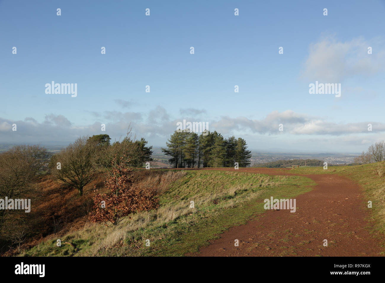 Public paths on the Clent hills, Worcestershire, England, UK Stock ...