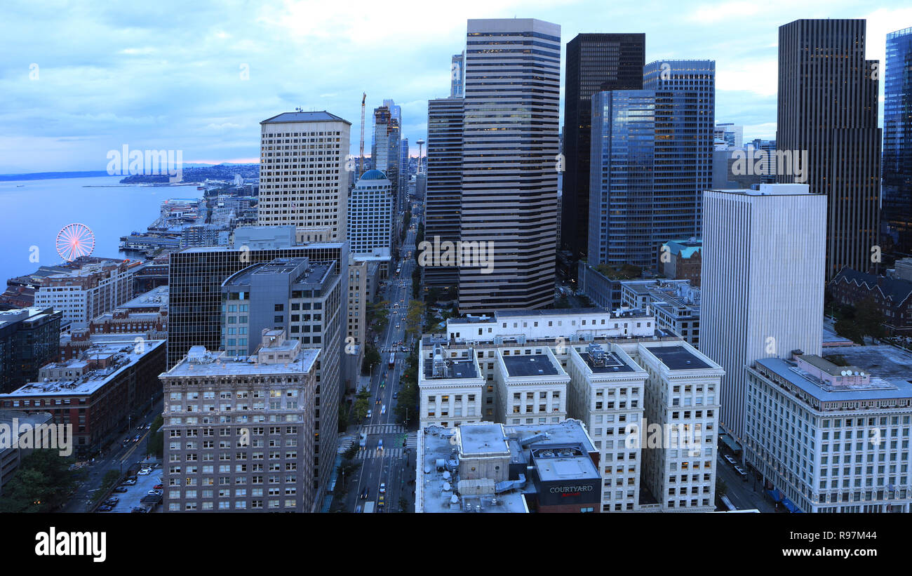Aerial scene seattle washington hi-res stock photography and images - Alamy