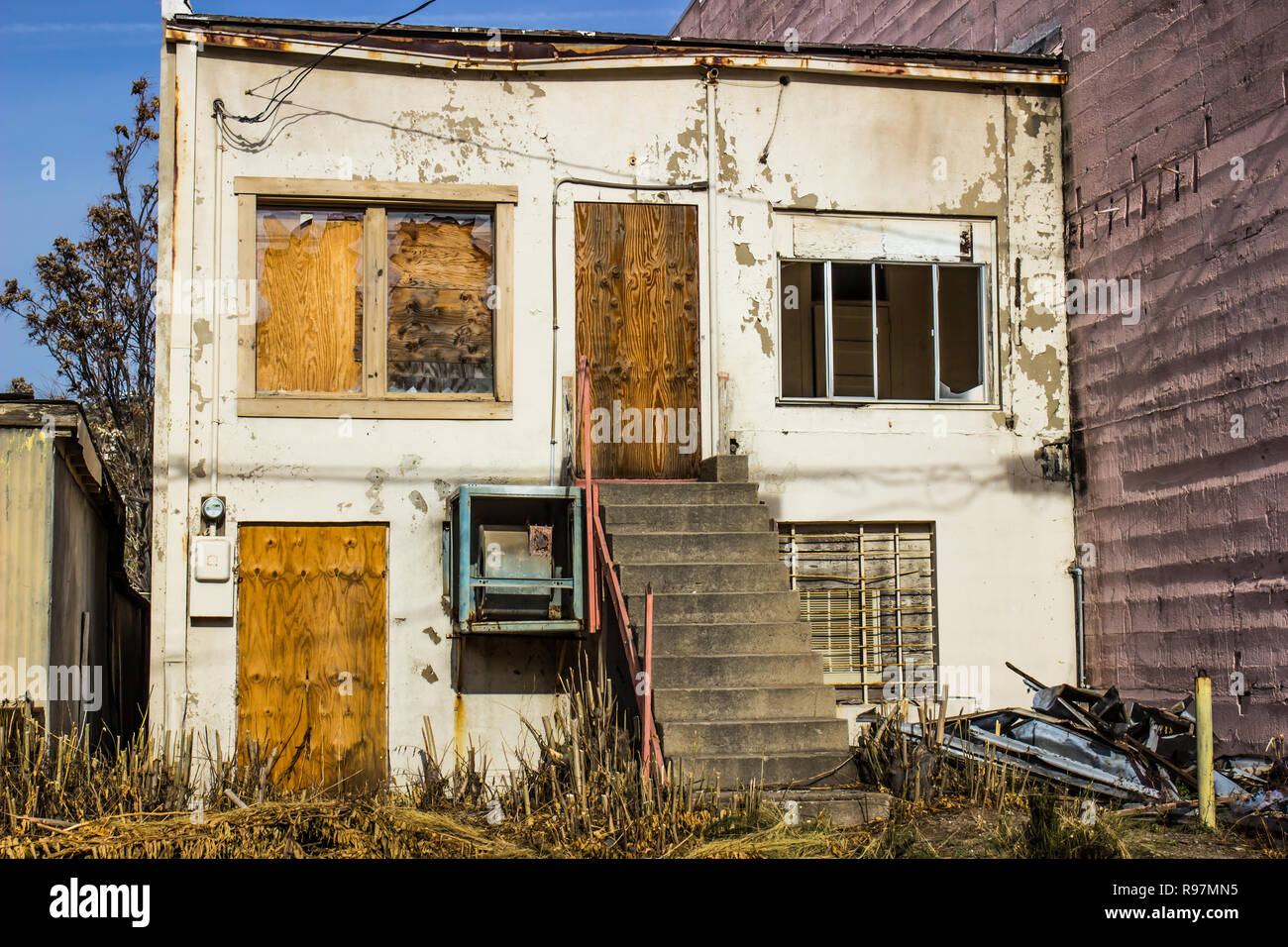 Boarded Up Windows Stock Photos & Boarded Up Windows Stock Images - Alamy