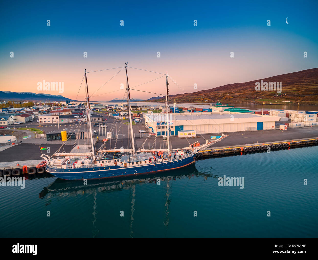 Akureyri Harbor, Northern Iceland Stock Photo - Alamy