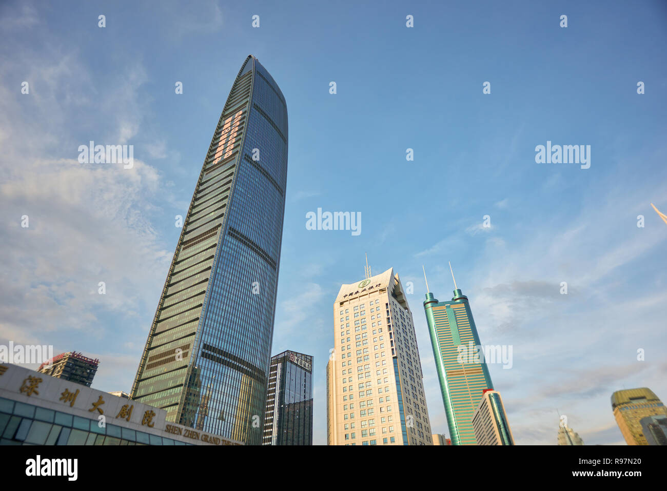 Kingkey 100 skyscraper building hi-res stock photography and images - Alamy