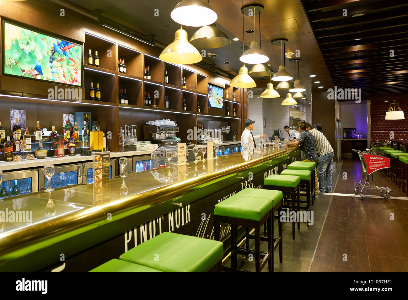 DOHA, QATAR - CIRCA MAY, 2017: inside Le Grand Comptoir at Hamad ...