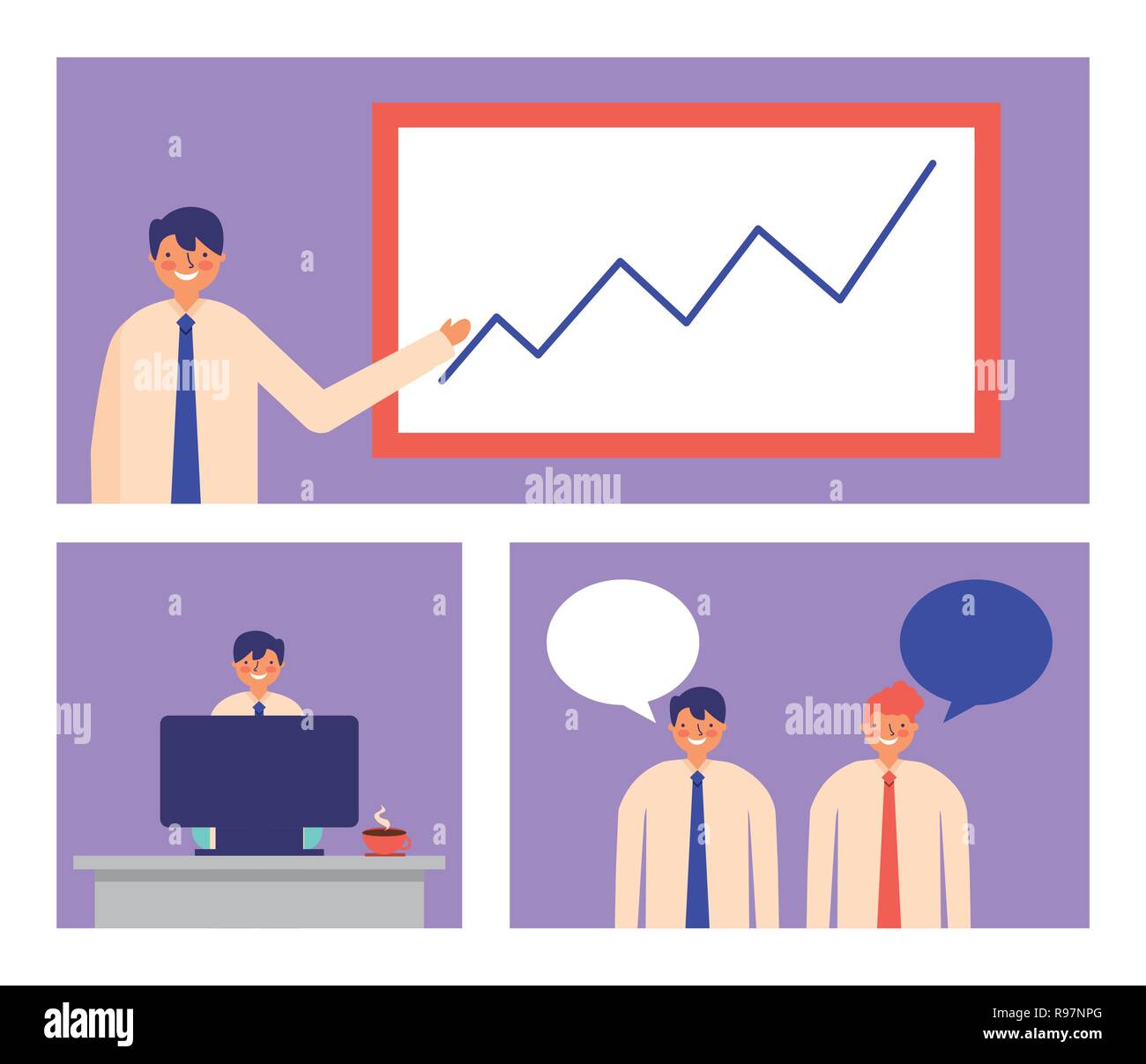 Office daily activities Stock Vector Images - Alamy