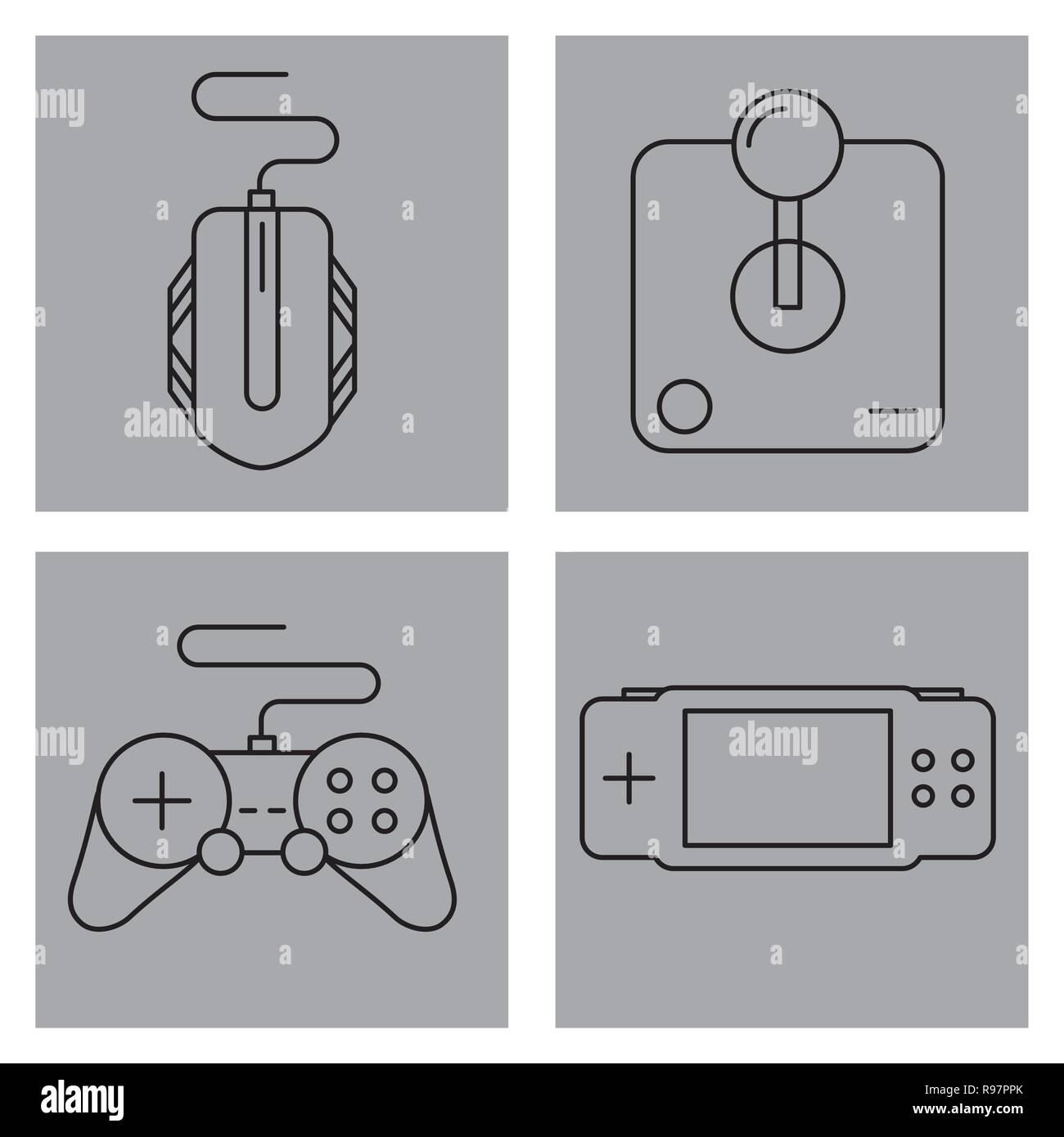 video games banner control psp mouse vector illustration Stock Vector ...