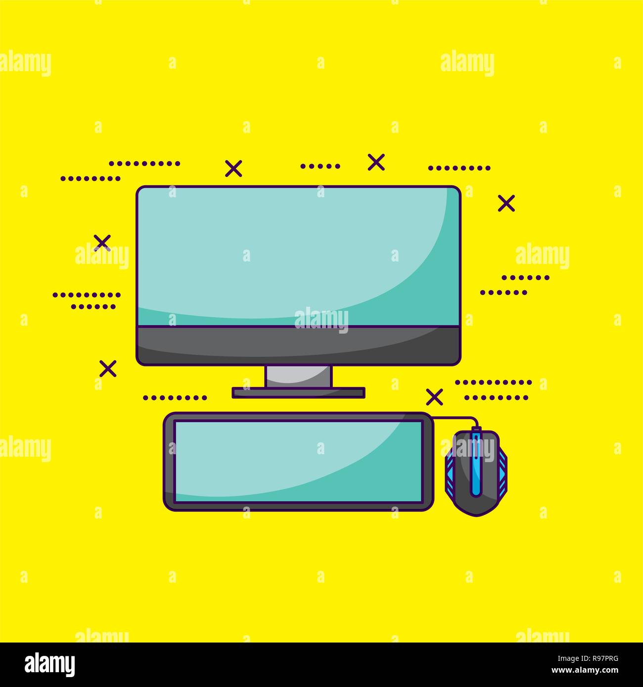 video game computer symbols background vector illustration Stock Vector ...