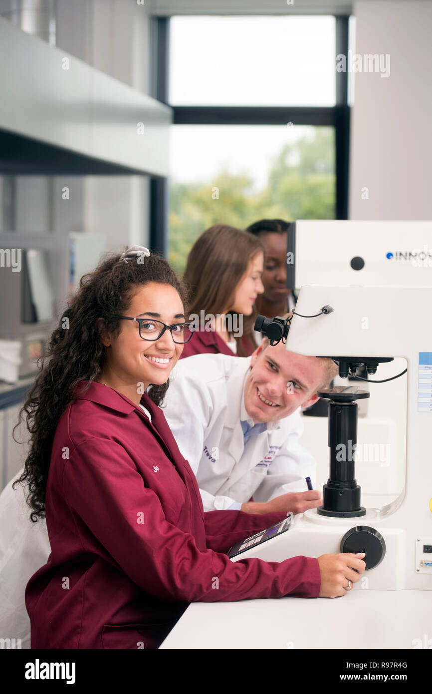 Students in the Loughborough University STEMLAB building operating ...