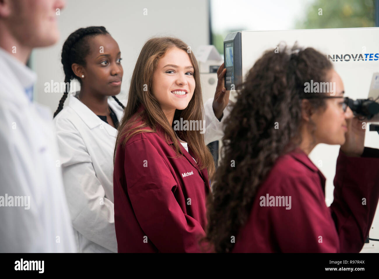 Students in the Loughborough University STEMLAB building operating ...