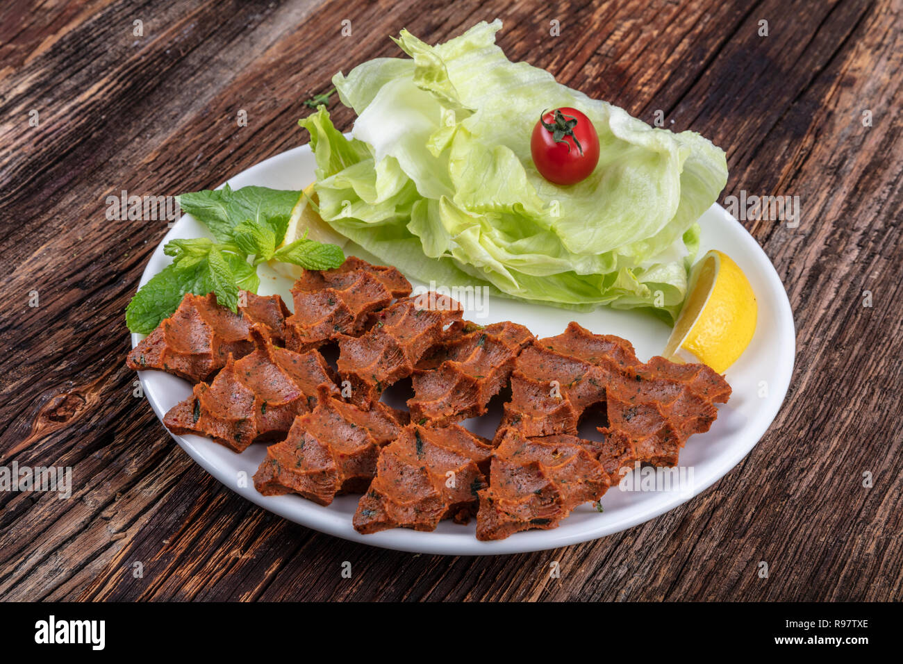 Cig kofte, a raw meat dish in Turkish and Armenian cuisines. Turkish ...