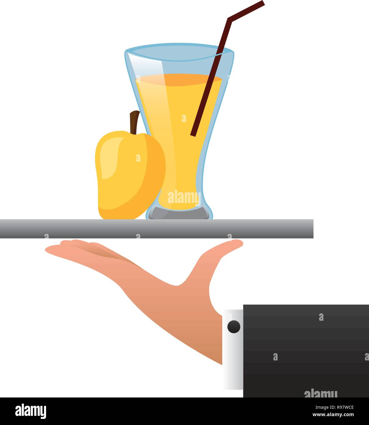 Straw tray Stock Vector Images - Alamy