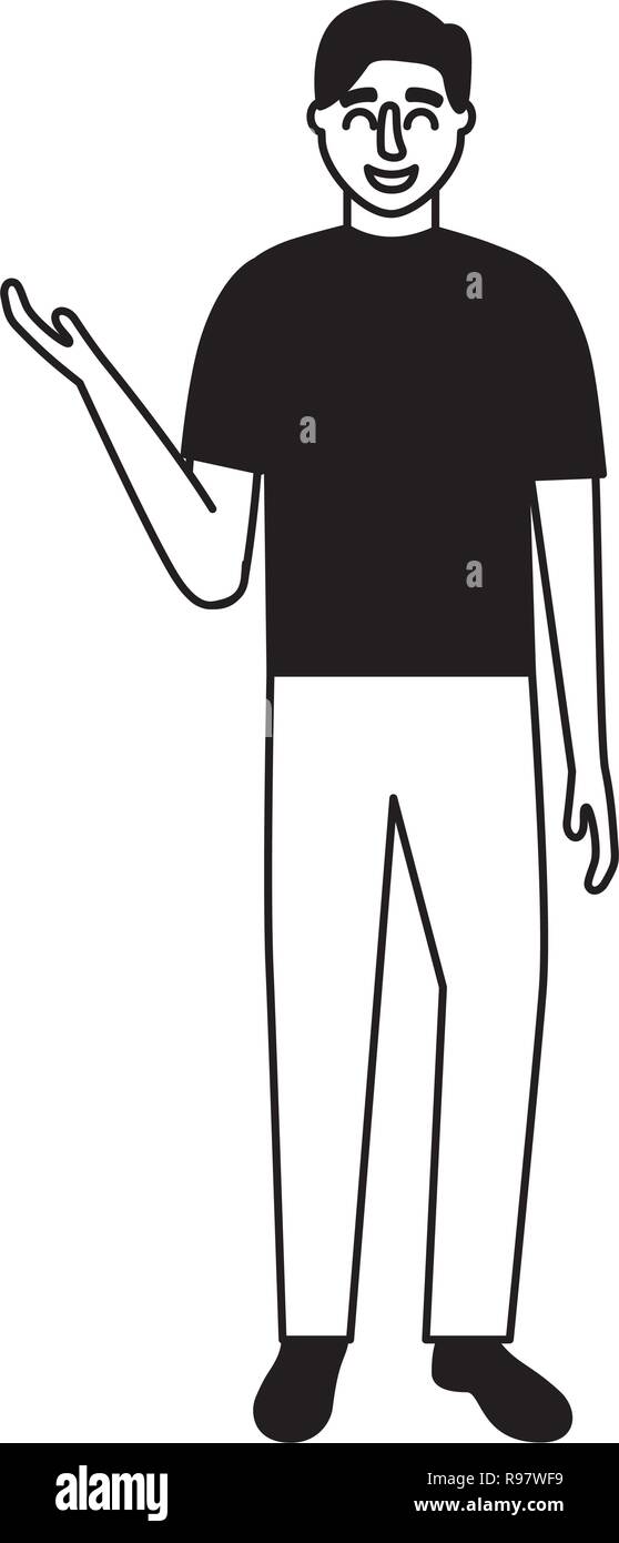 man portrait on white background vector illustration Stock Vector Image ...