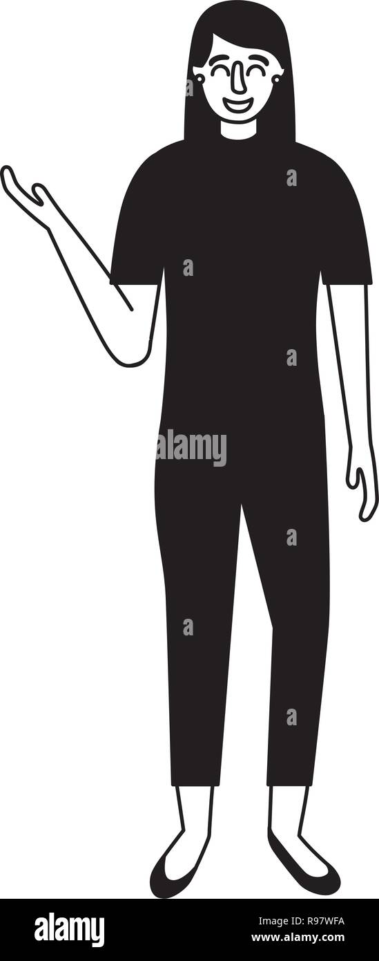 portrait woman on white background vector illustration Stock Vector ...