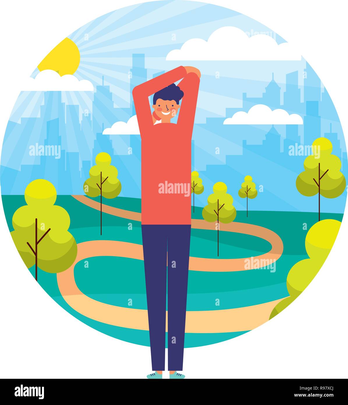 man daily routine activity park vector illustration Stock Vector Image ... man daily routine activity park vector illustration Stock Vector Image ...