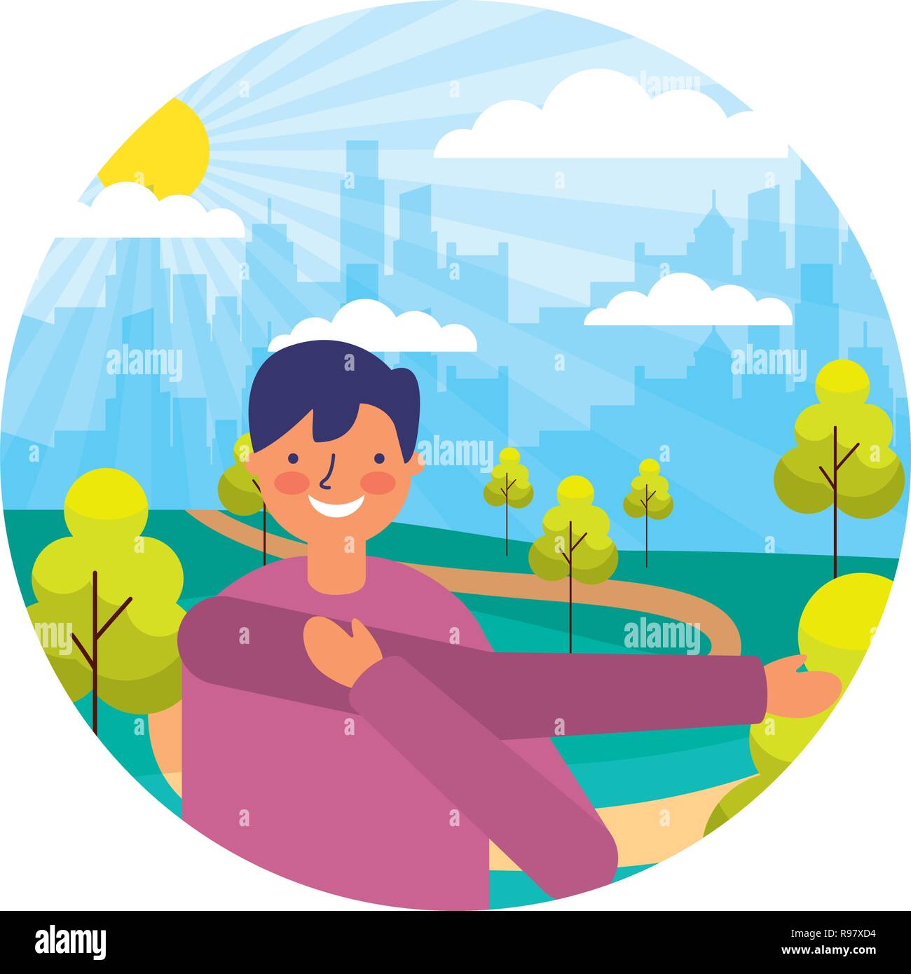 man daily routine activity park vector illustration Stock Vector Image ... man daily routine activity park vector illustration Stock Vector Image ...
