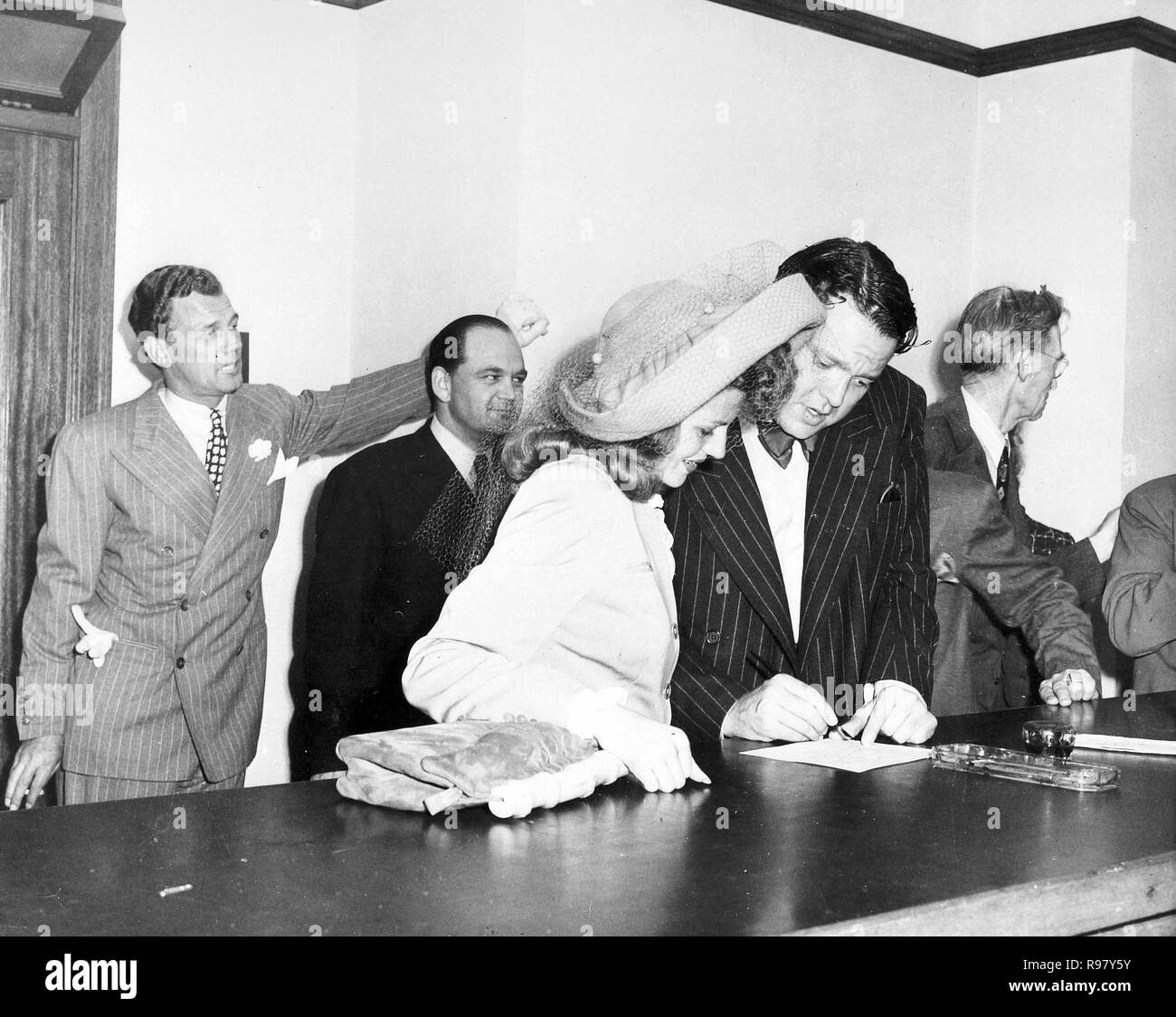 Rita hayworth wedding Black and White Stock Photos & Images - Alamy