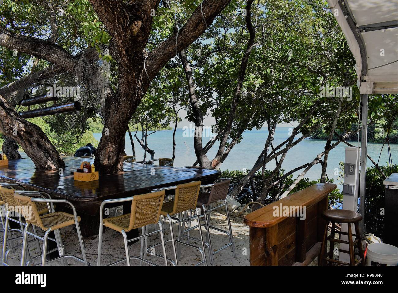 Bar side view in the Florida Keys Stock Photo - Alamy