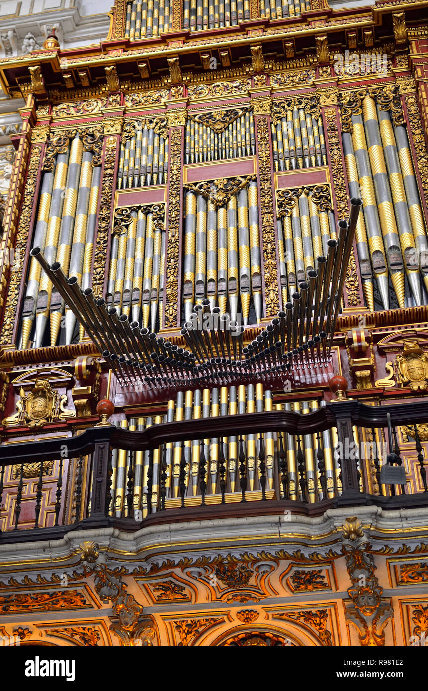 Epistle Side Organ in the Cordoba Cathedral Stock Photo - Alamy