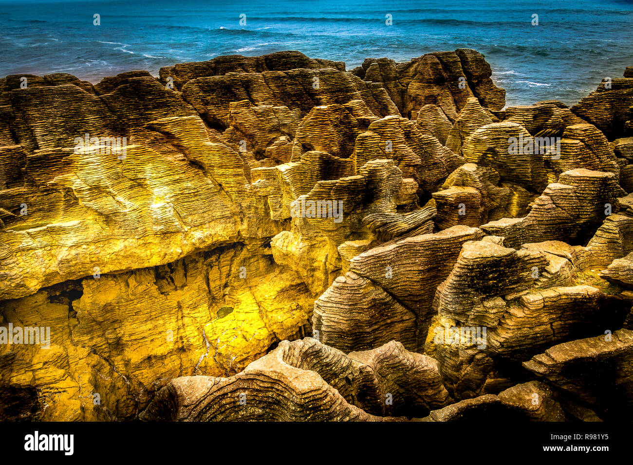 Pancake Rocks Punakaiki New Zealand Stock Photo - Alamy