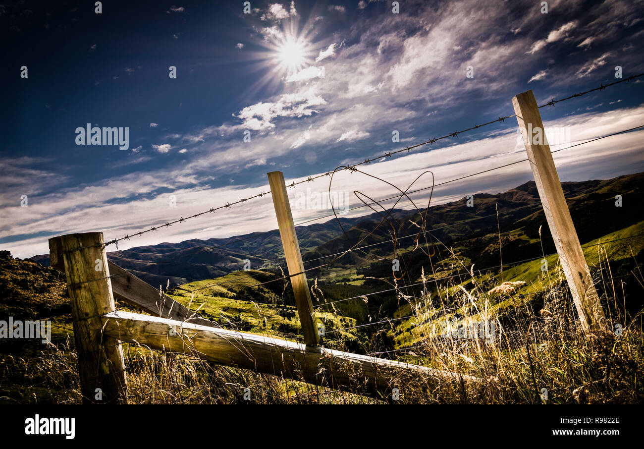 New zealand fence hi-res stock photography and images - Alamy