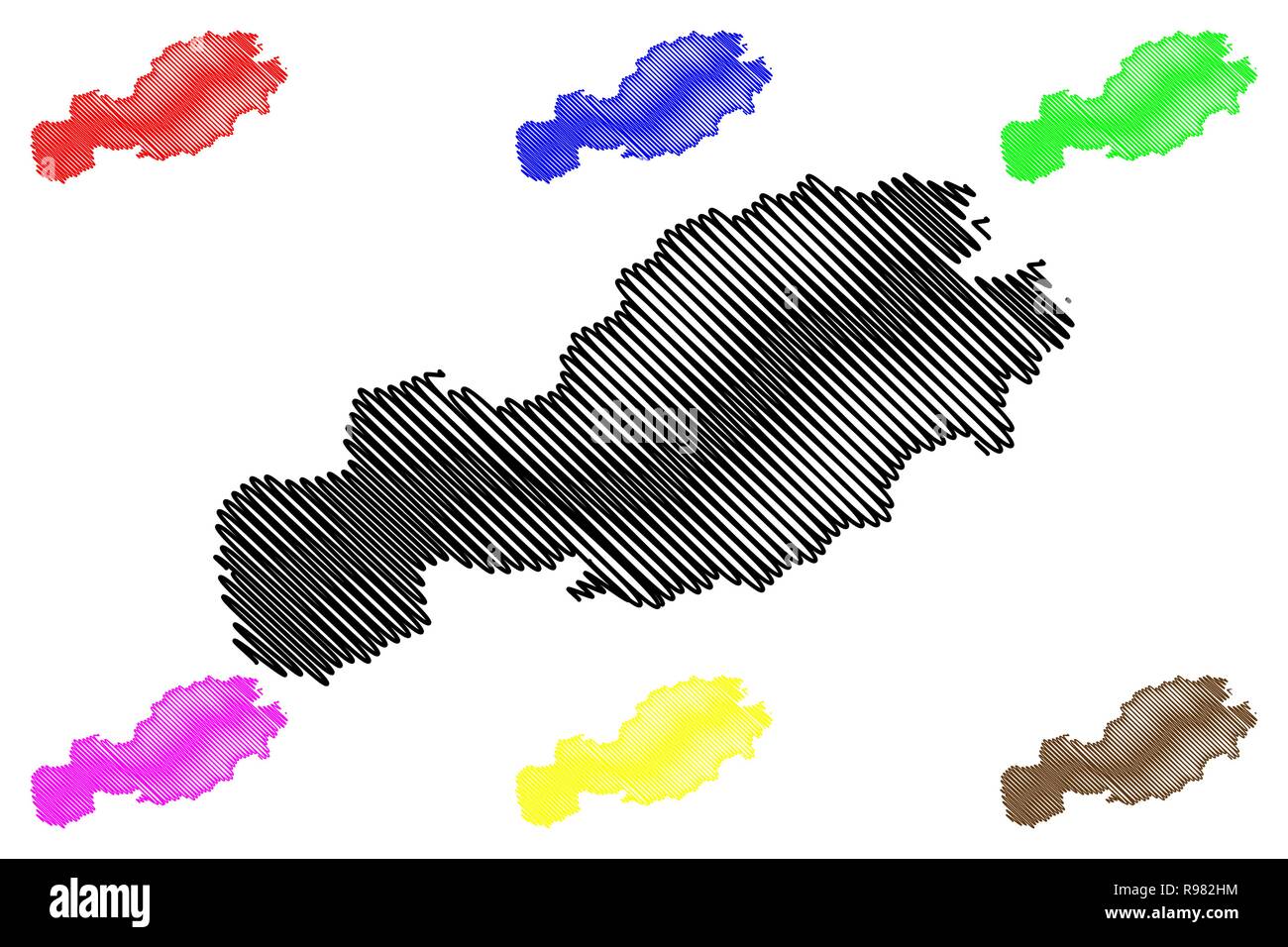 Bolu (Provinces of the Republic of Turkey) map vector illustration ...