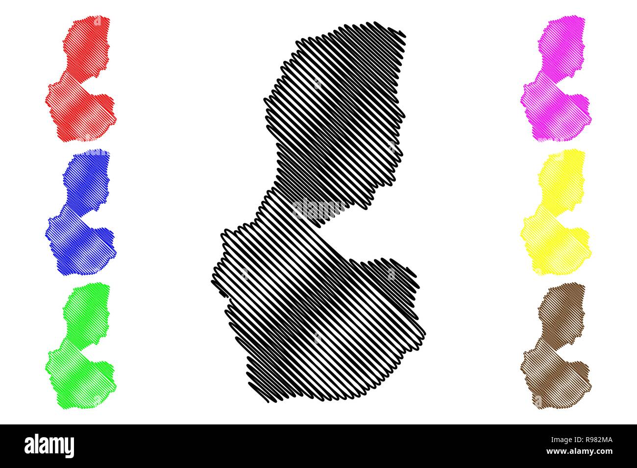 Batman (Provinces of the Republic of Turkey) map vector illustration ...