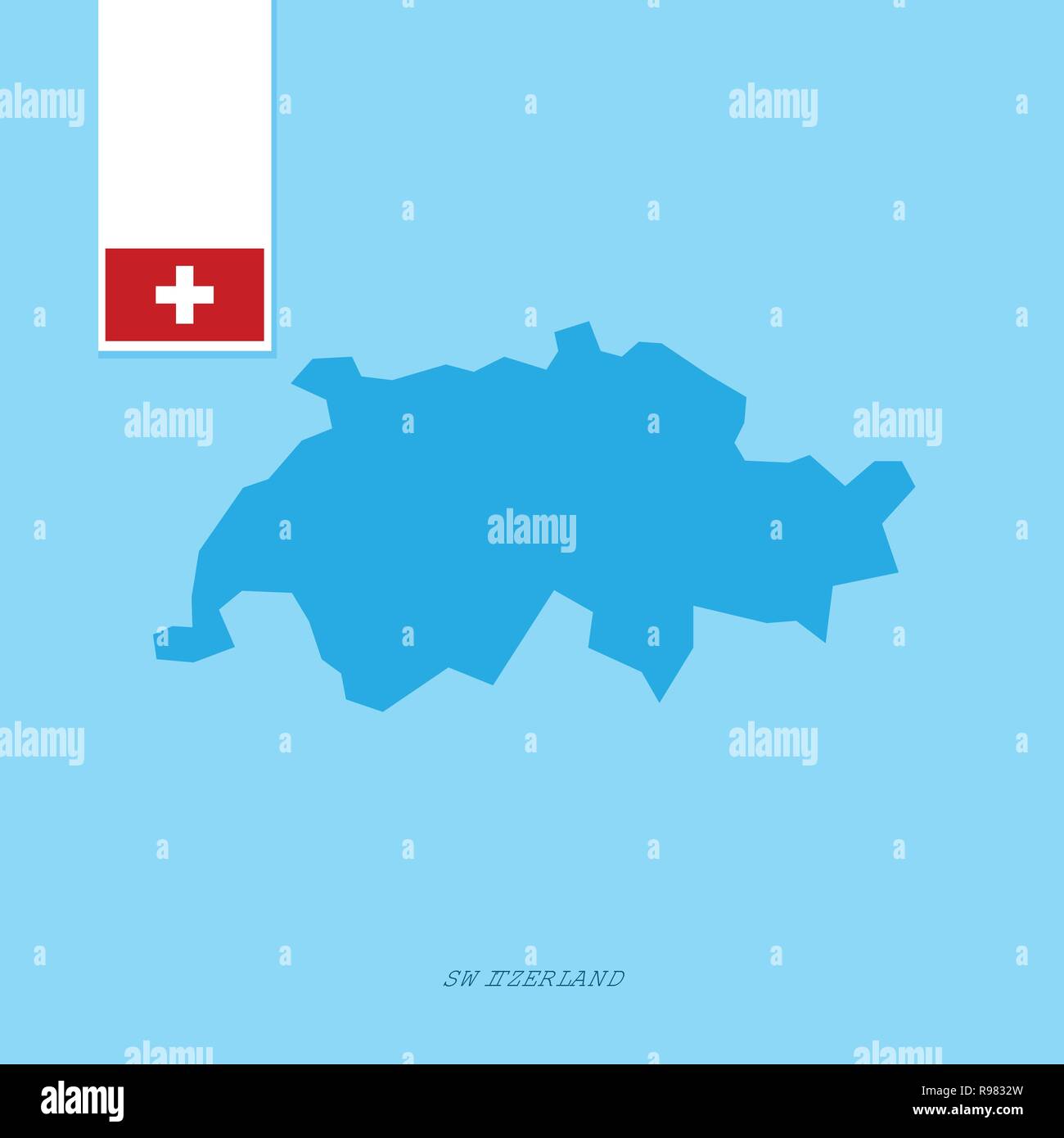 Swiss country map Stock Vector Images - Alamy