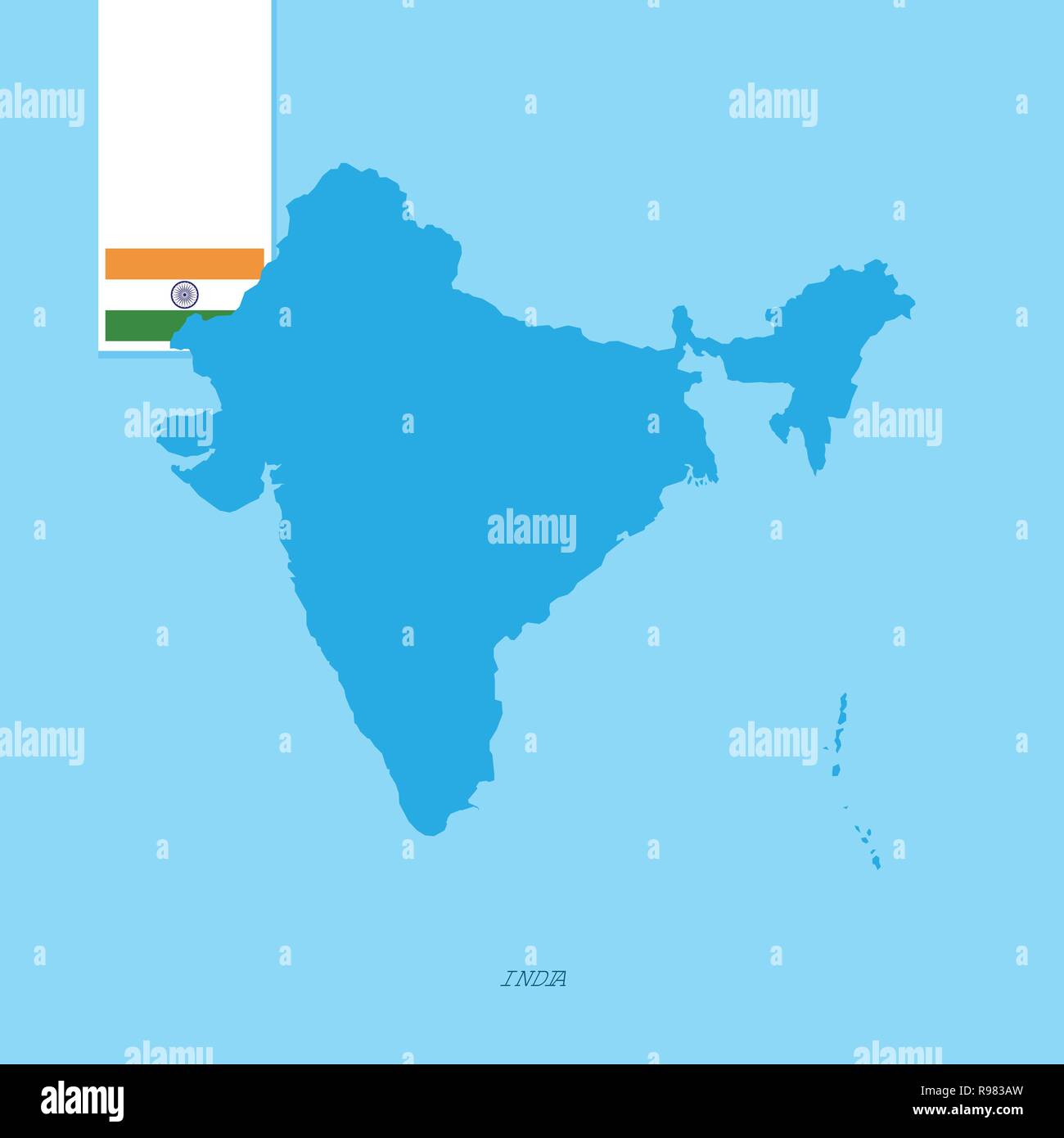 India Country Map High Resolution Stock Photography and Images - Alamy