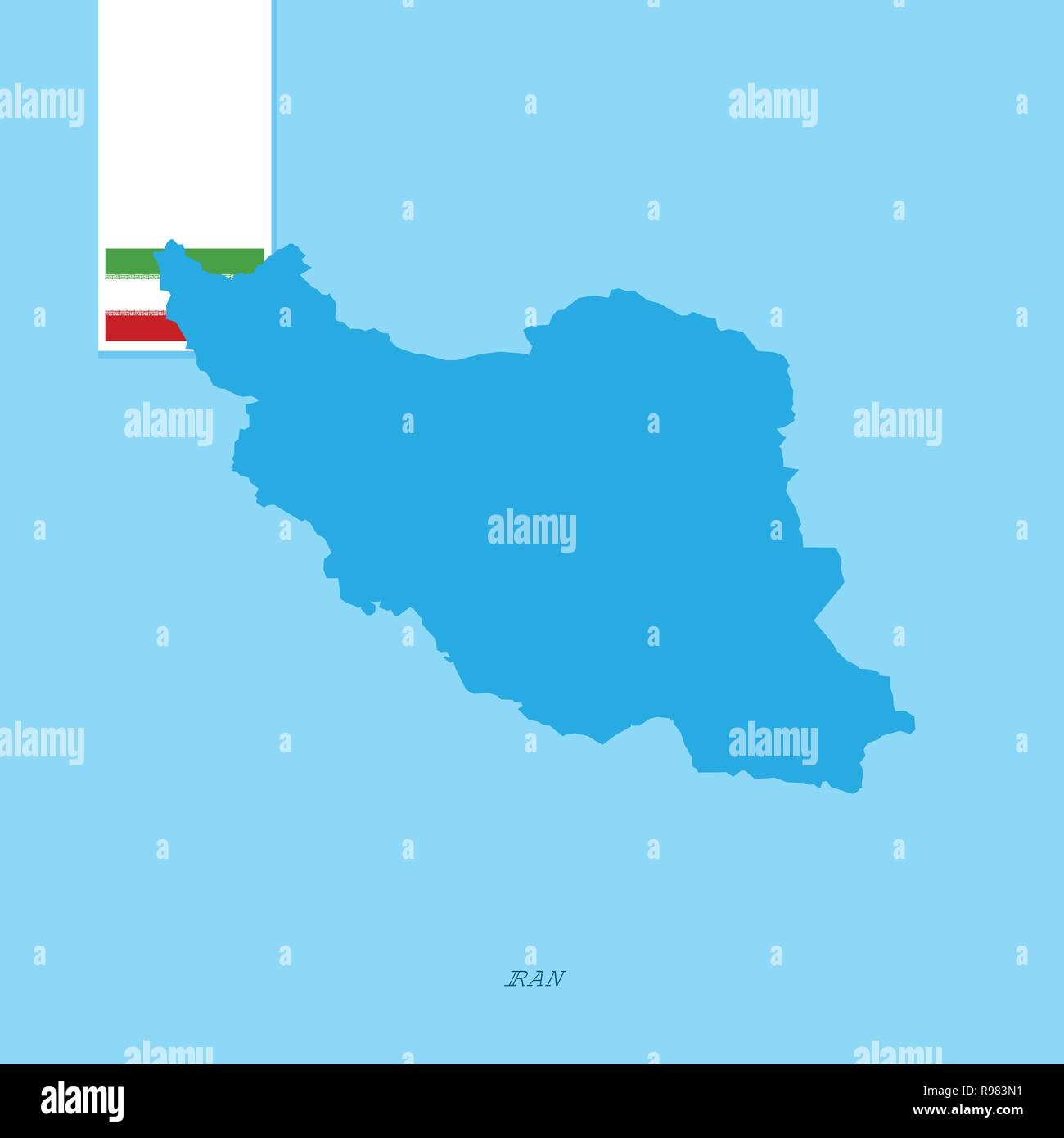 Iran country map hi-res stock photography and images - Alamy