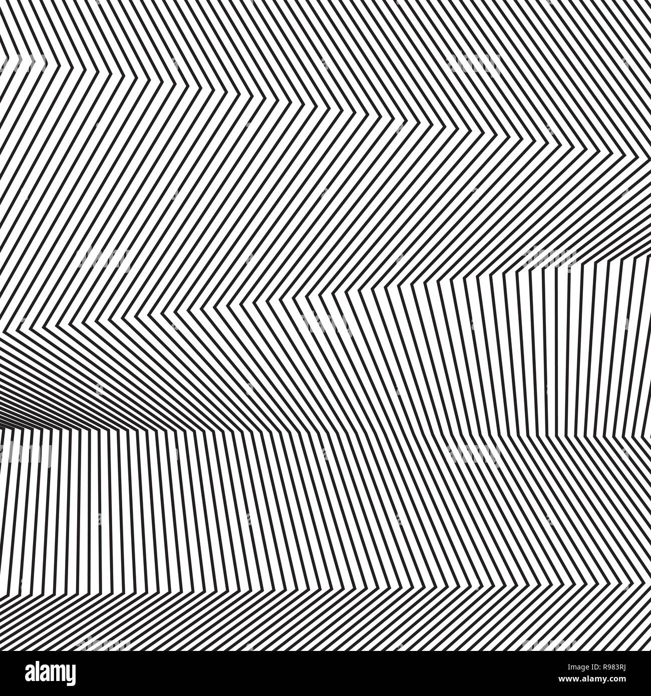 Abstract linear pattern. Vector illustration. Background with black ...