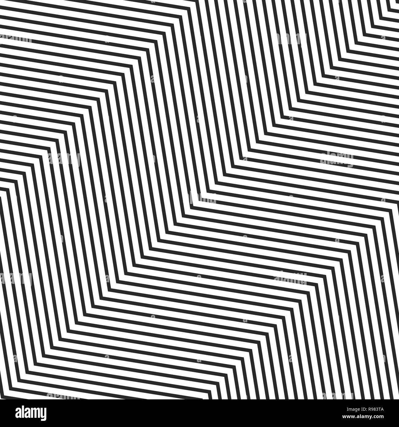 Abstract linear pattern. Vector illustration. Background with black ...