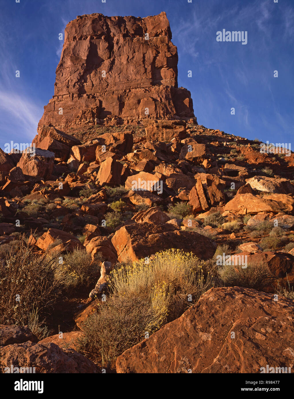 Rock Rubble Butte Stock Photo - Alamy