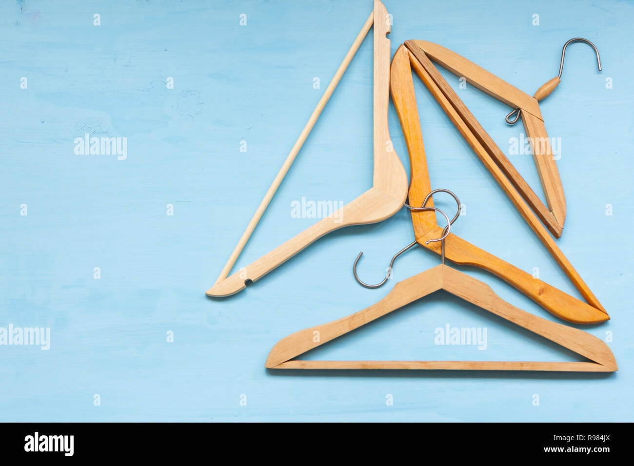 hangers for clothes wardrobe fashion background nice Stock Photo - Alamy