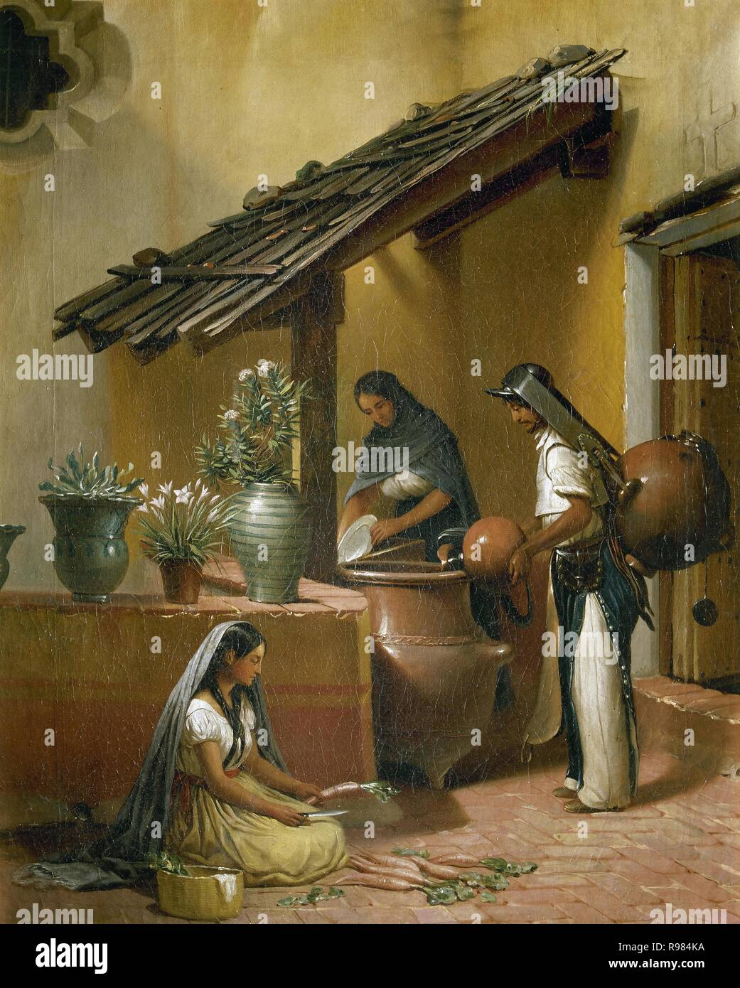 The Water Place (Tortugo), 1859, by Edouard Pingret, french painter ...