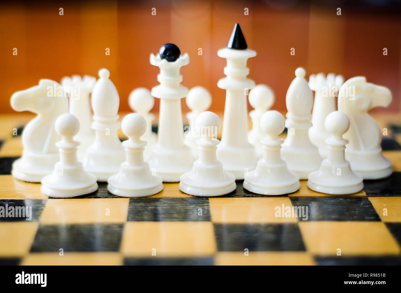 chess figures on a board Stock Photo - Alamy