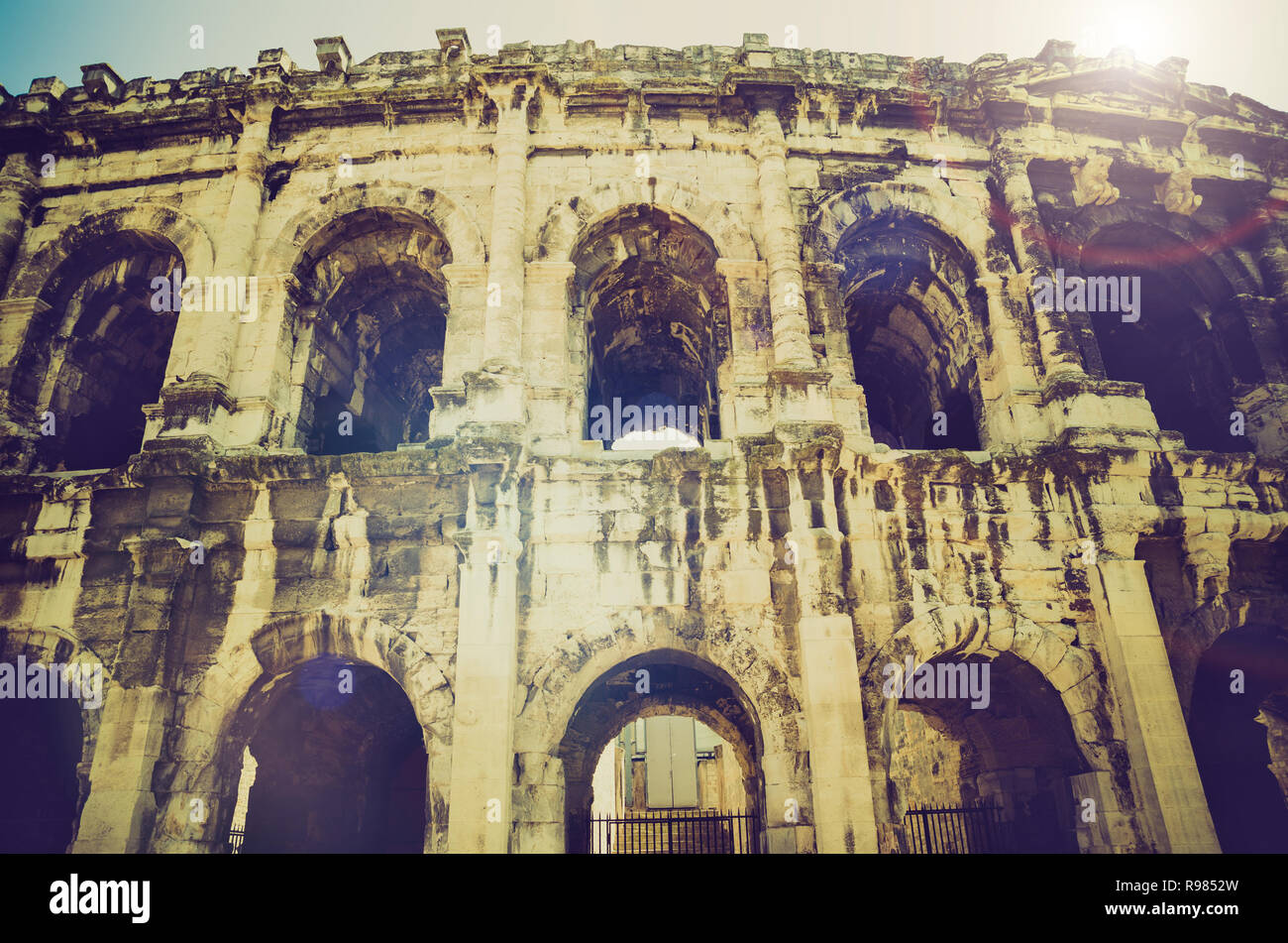 roman amphitheatre in Nimes, France Stock Photo - Alamy