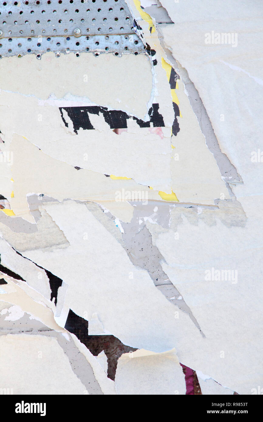Layers of peeling posters hi-res stock photography and images - Alamy