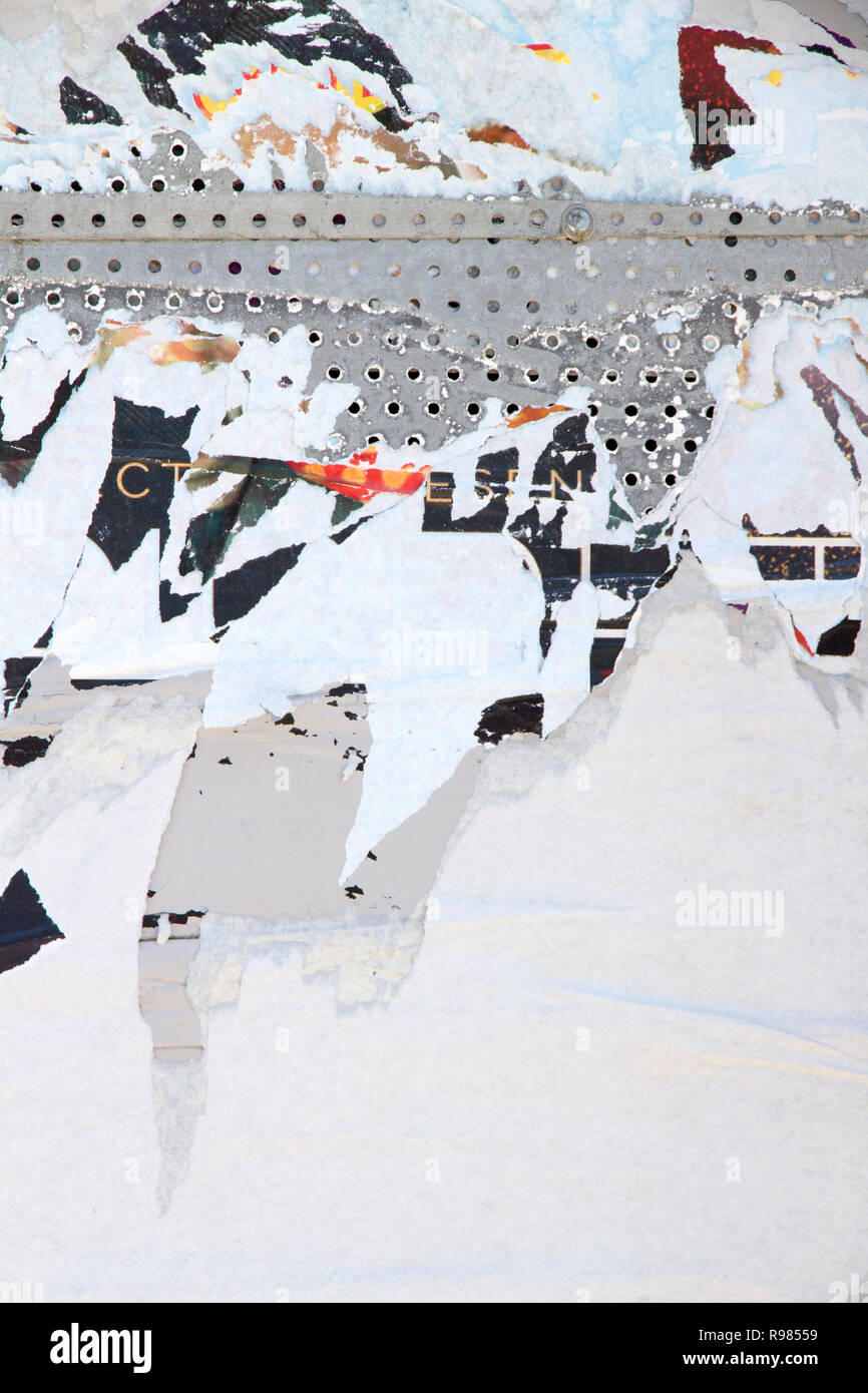 Layers of peeling posters hi-res stock photography and images - Alamy