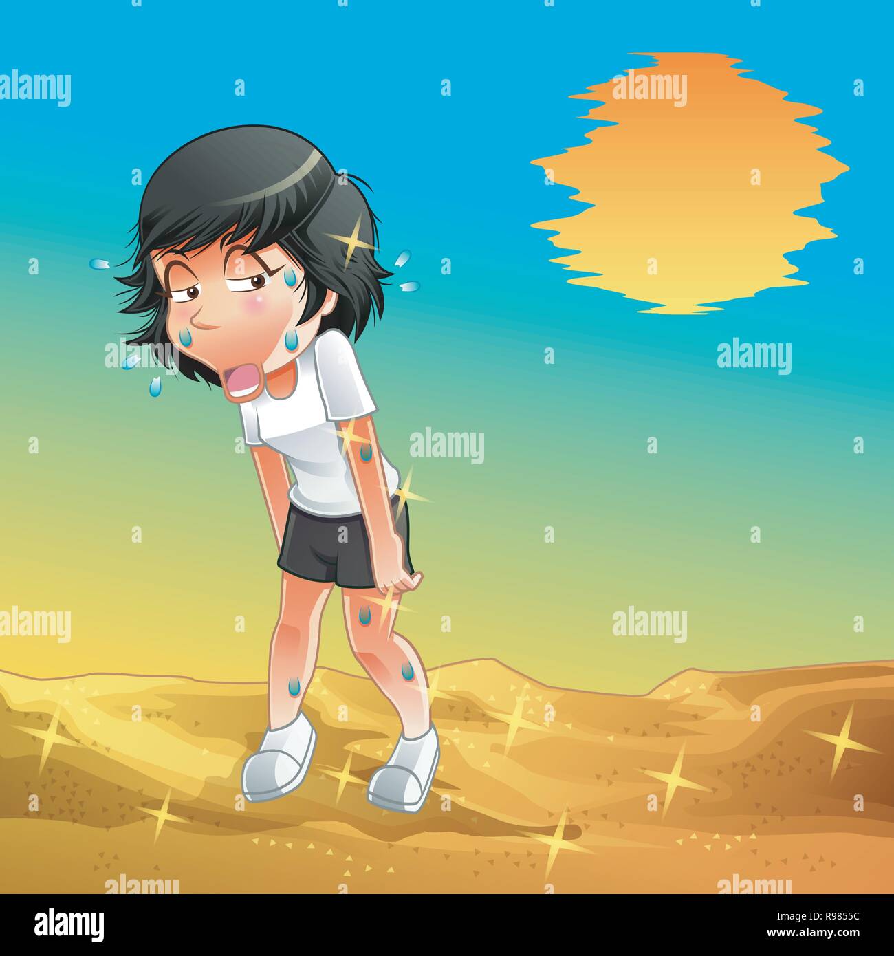 Young people exhausted Stock Vector Images - Alamy