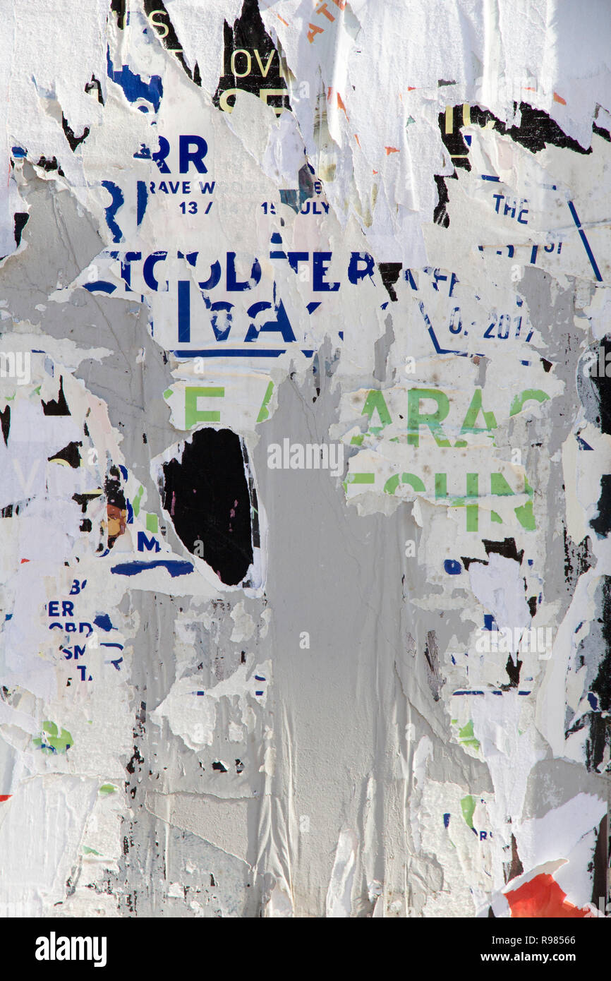 Layers torn billboard posters abstract hi-res stock photography and ...