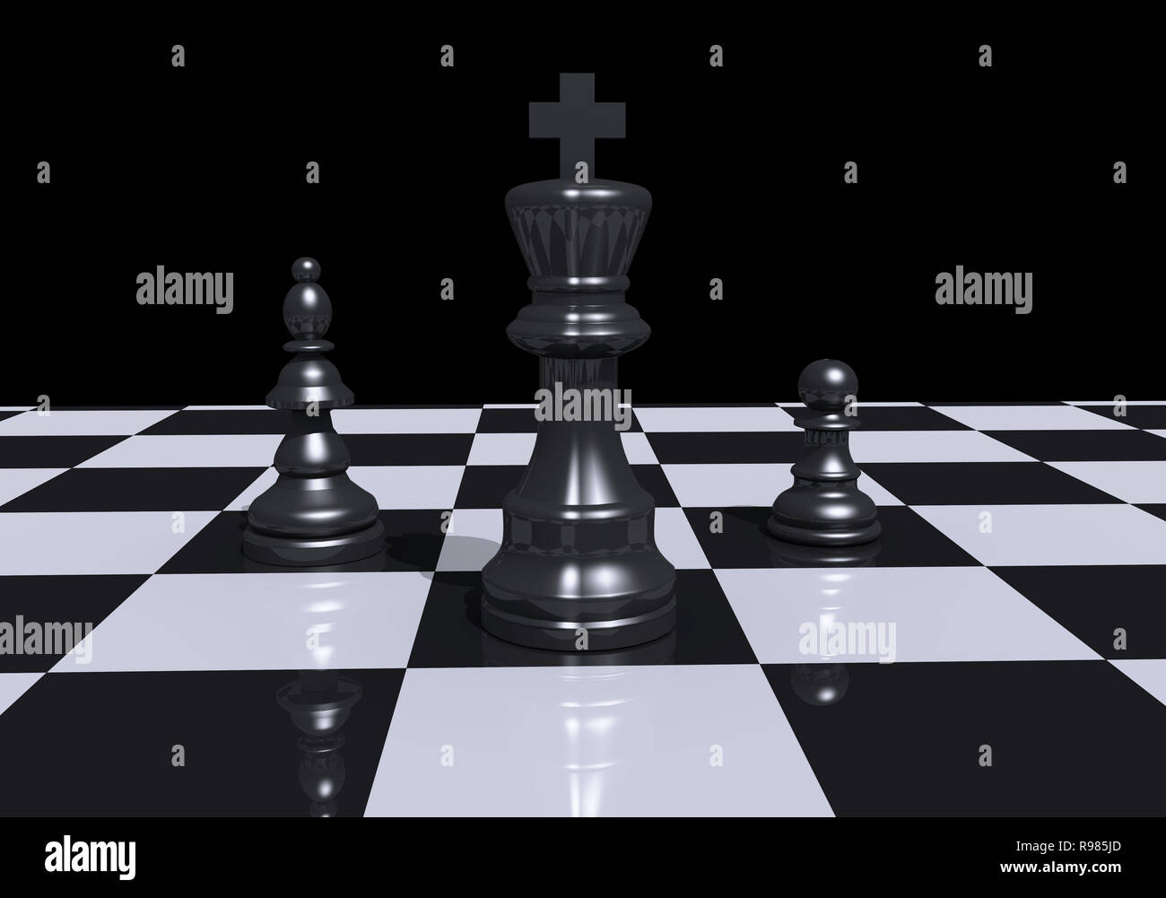 chess pawn chessmen boardgame figures 3d illustration Stock Photo - Alamy