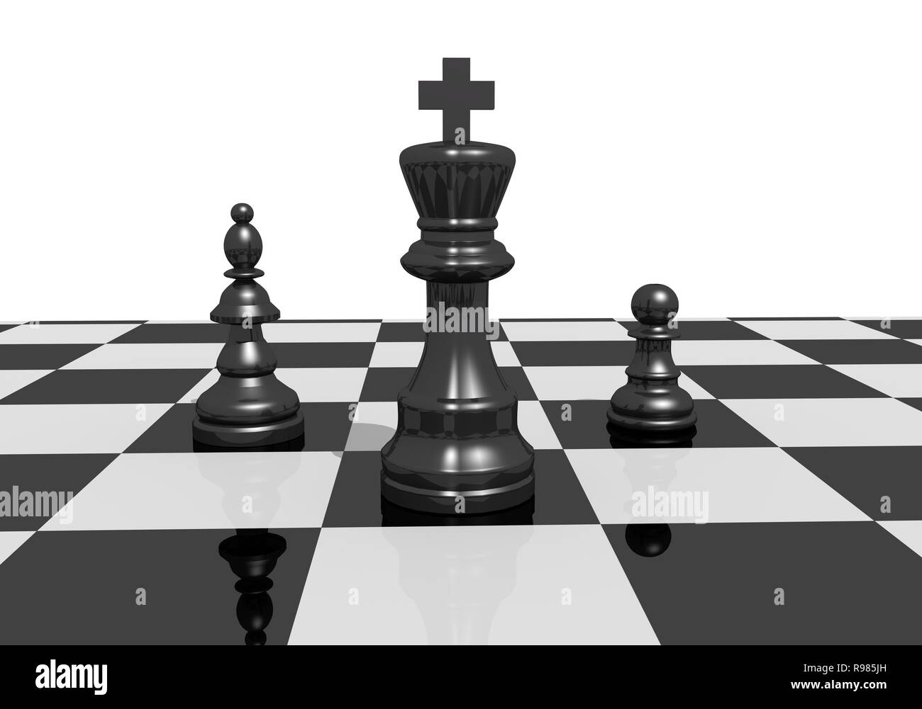 chess pawn chessmen boardgame figures 3d illustration Stock Photo - Alamy