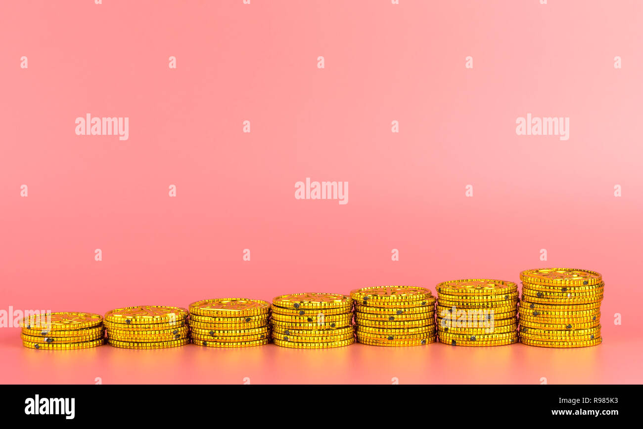 Concept growing chart golden hi-res stock photography and images - Alamy