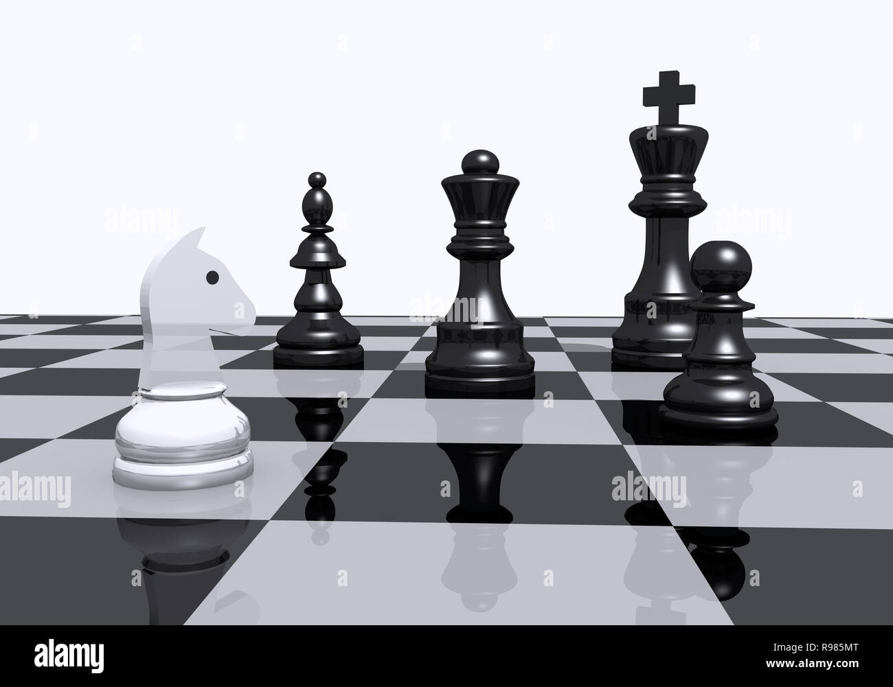 chess pawn chessmen boardgame figures 3d illustration Stock Photo - Alamy