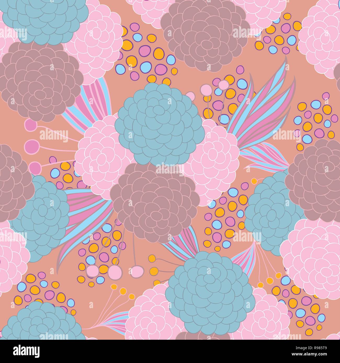 Colorful floral seamless background pattern. Wallpaper, pattern fills ...