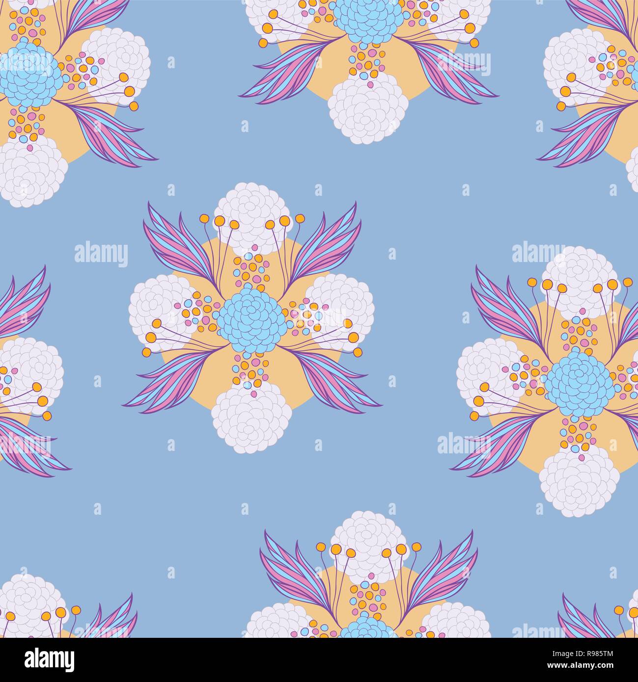 Colorful floral seamless background pattern. Wallpaper, pattern fills ...