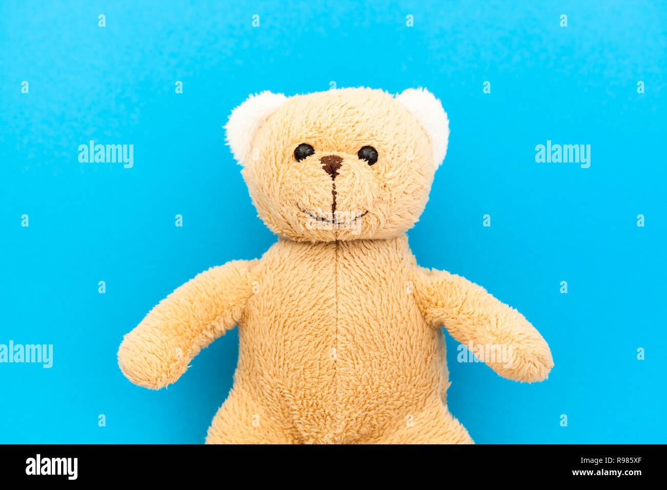 Cute brown teddy bear child toy with visible upper body and open arms ...